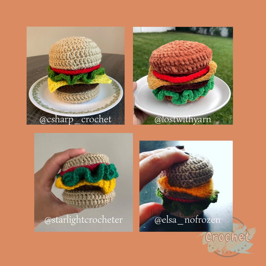 Crochet Hamburger PDF Pattern Download Only - Etsy