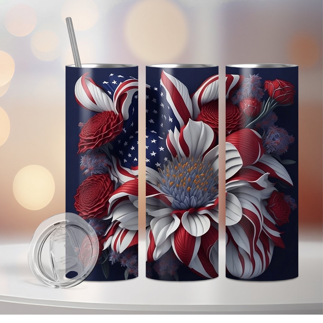 3D American Flag Sublimation Design Downloadable Digital PNG Skinny ...
