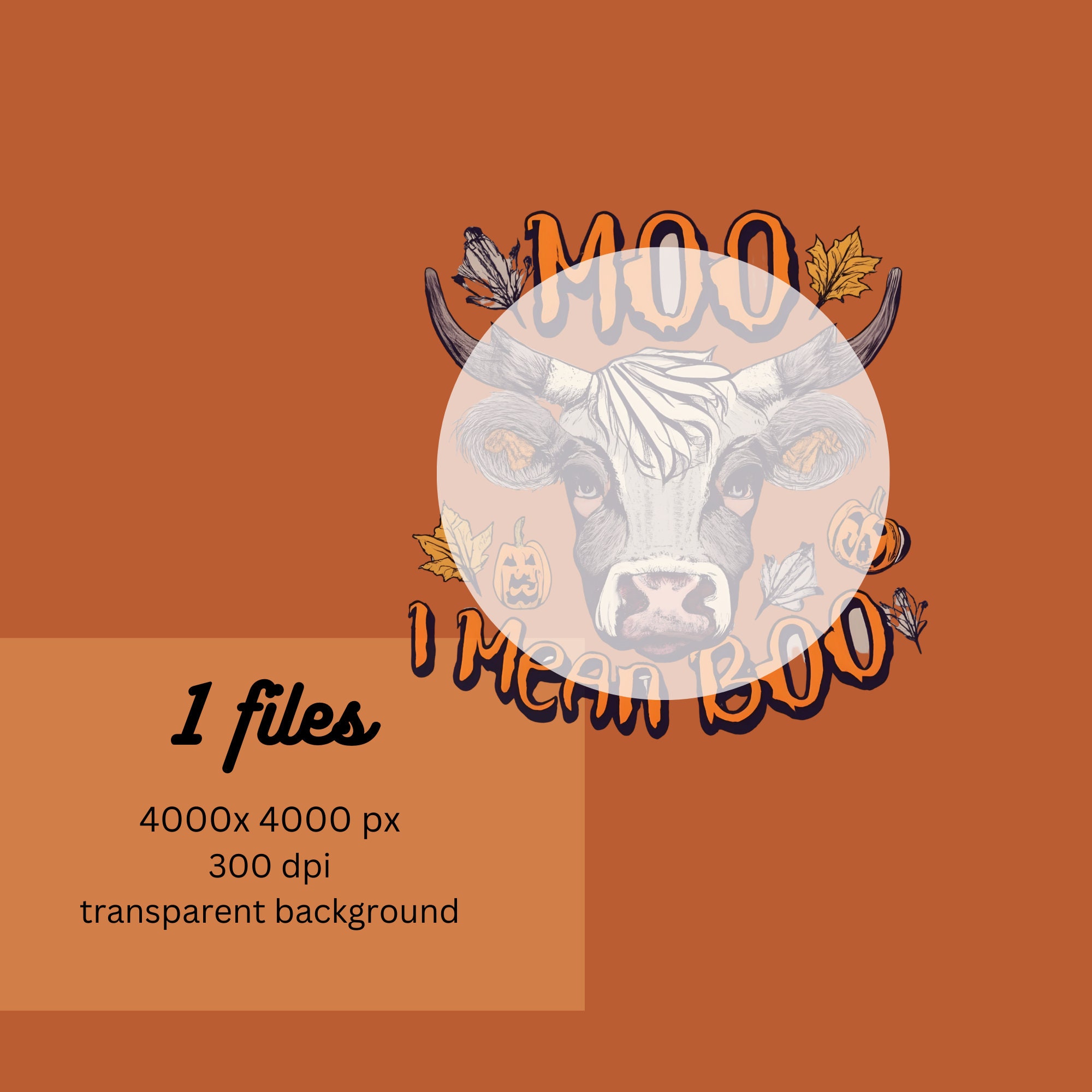 Moo I Mean Boo, Moo I Mean Boo Png, Spooky Cow Png, Spooky Cow, Spooky ...