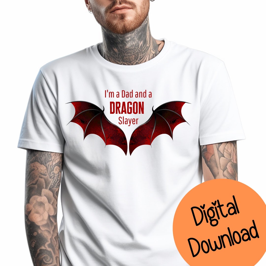 Dad Who Slays Dragons Transparent PNG Files for Your POD and - Etsy