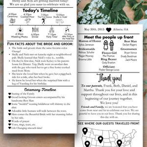 Wedding Program Template, Unique Wedding, Printable Wedding Program ...