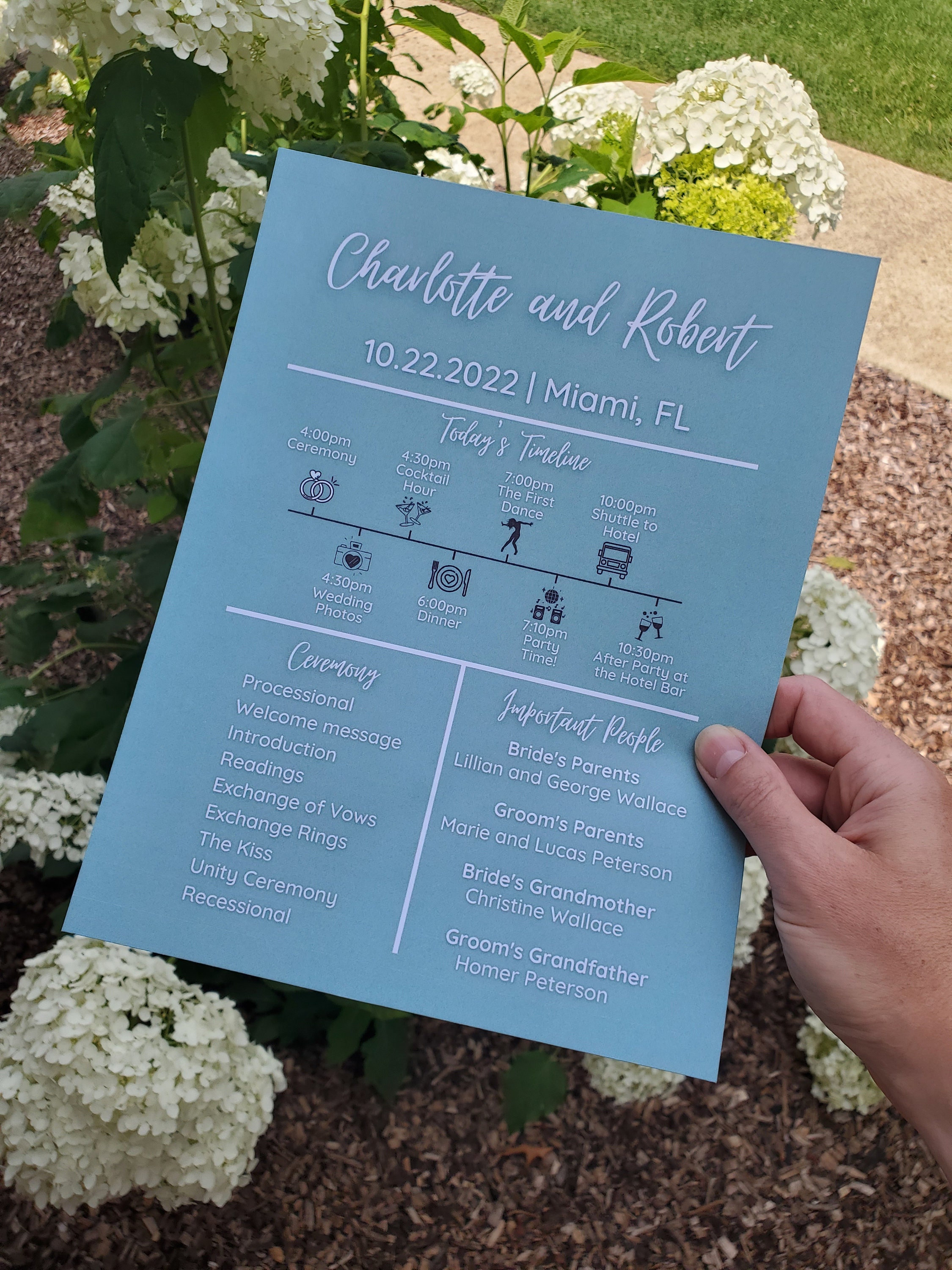 Wedding Program Template, Unique Wedding Program, Modern Wedding ...