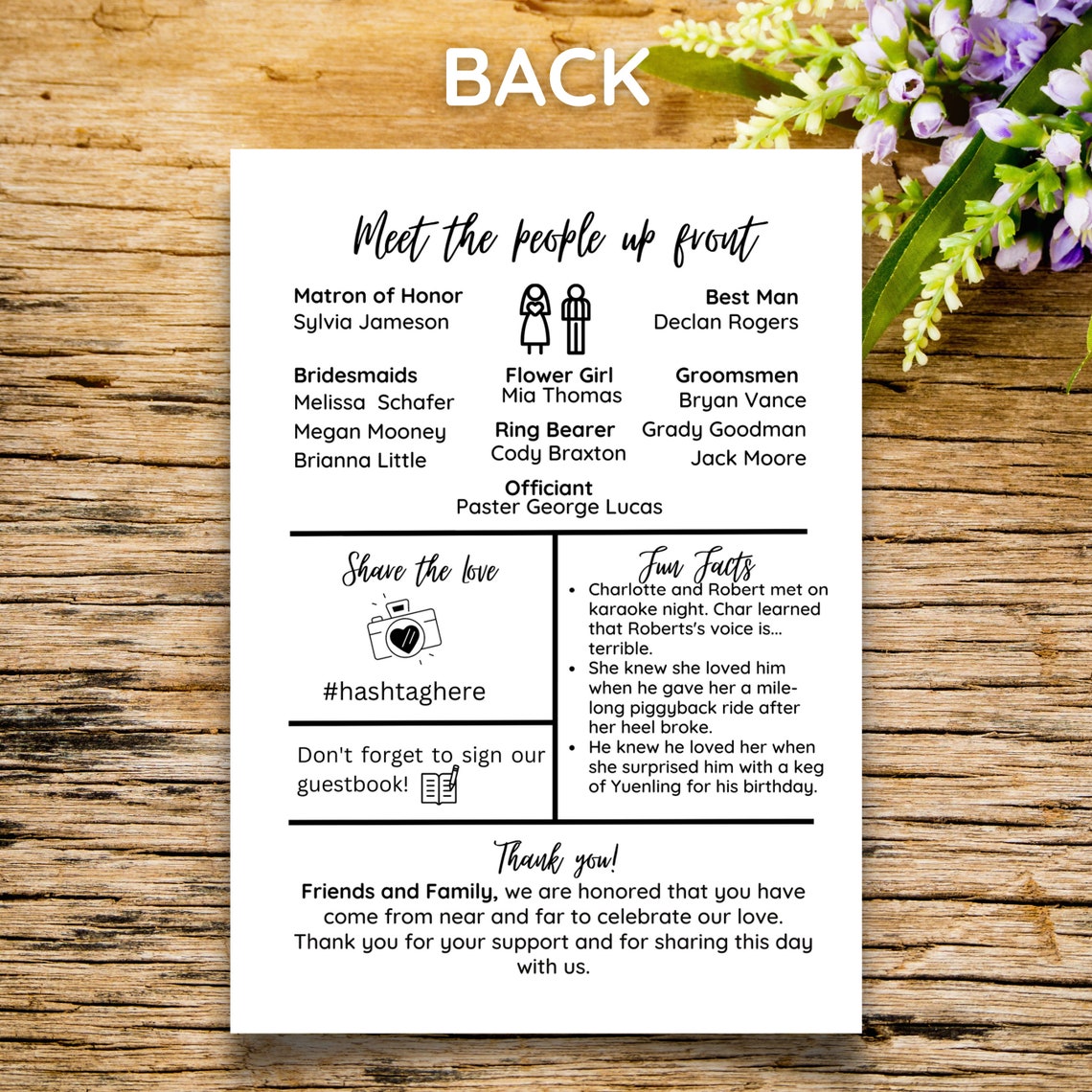 Wedding Program Template Unique Wedding Program Modern - Etsy