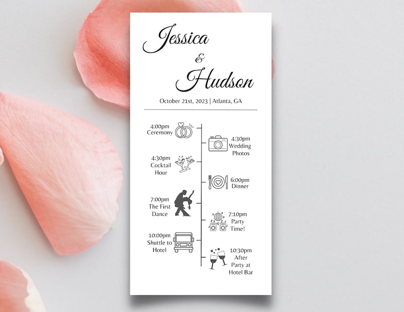 Wedding Program Template Unique Wedding Program Modern - Etsy