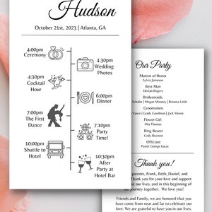 Wedding Program Template Unique Wedding Program Modern - Etsy