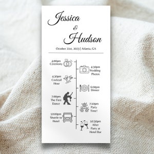Wedding Program Template, Unique Wedding Program, Modern Wedding ...
