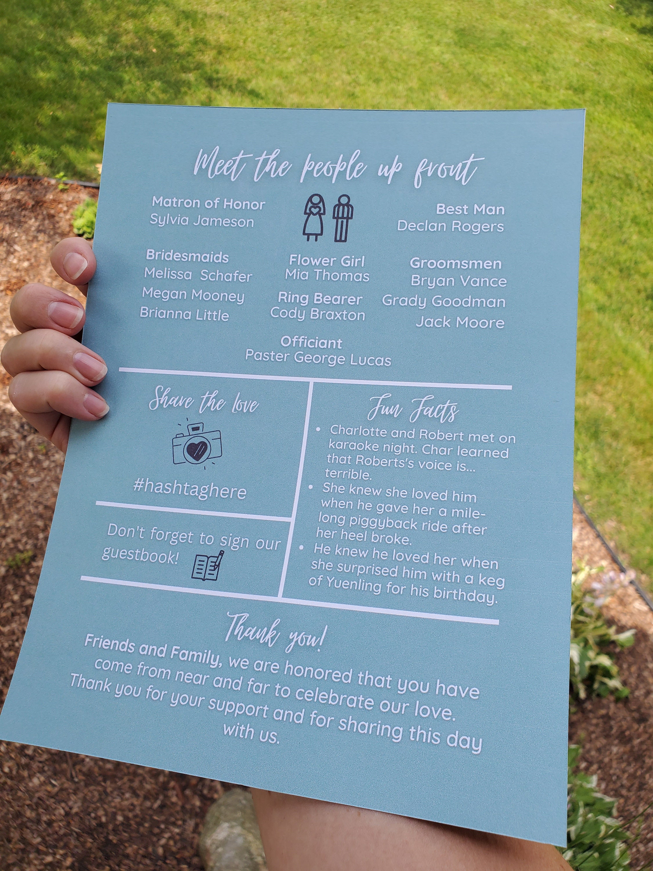 Wedding Program Template, Unique Wedding Program, Modern Wedding ...