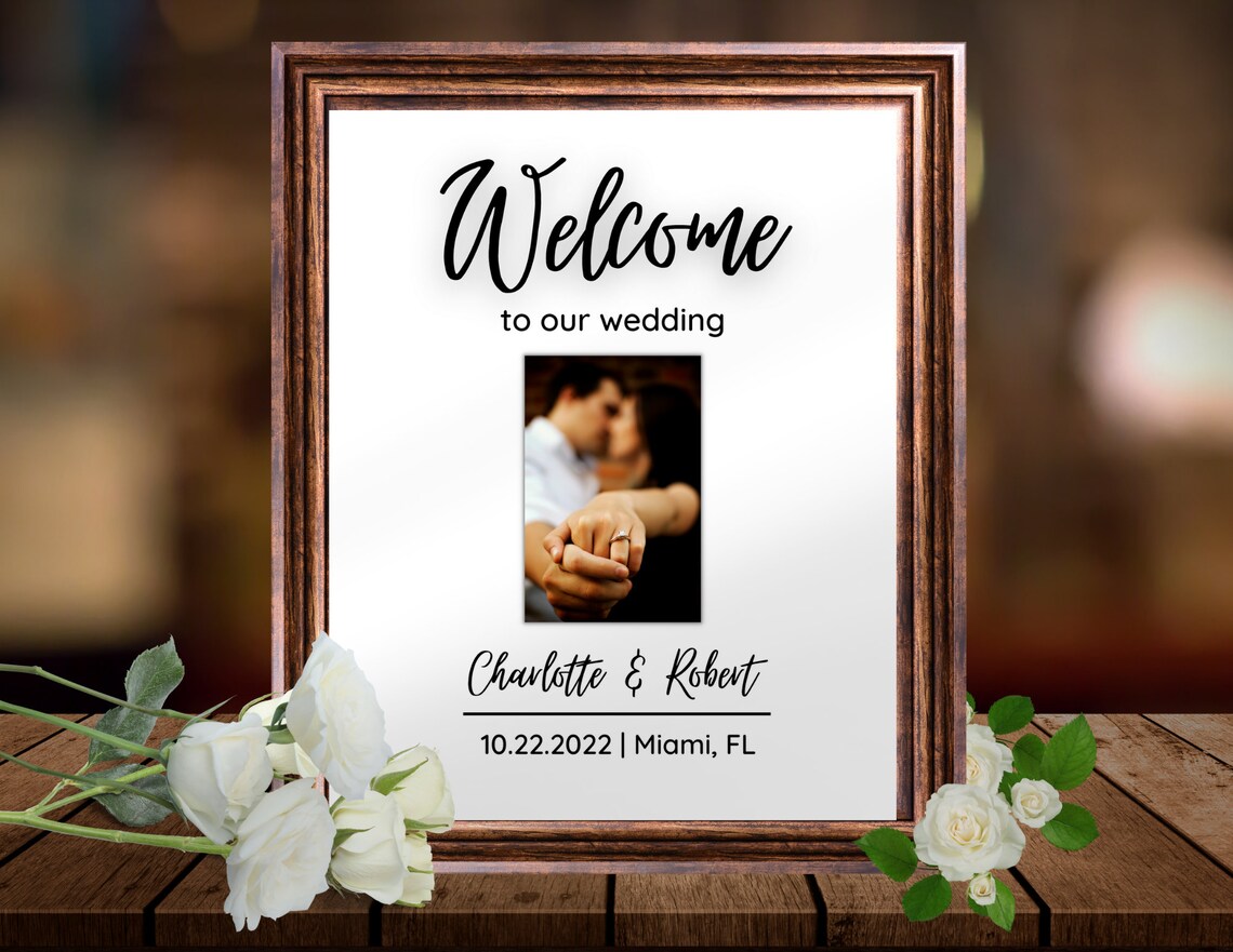 Welcome Wedding Sign, Editable Template, Modern Wedding, Welcome Poster ...
