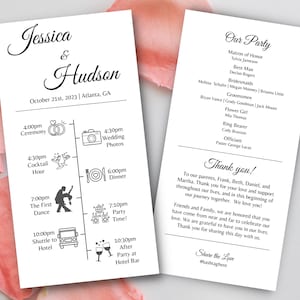 Wedding Program Template Unique Wedding Program Modern - Etsy