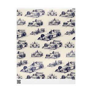 Race Car Sketch Wrapping Paper for Kids Parties, Birthdays, Christmas ...