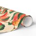 Peach Wrapping Paper, Peach Fuzz Gift Wrap, Fresh Fruit Gift Paper ...