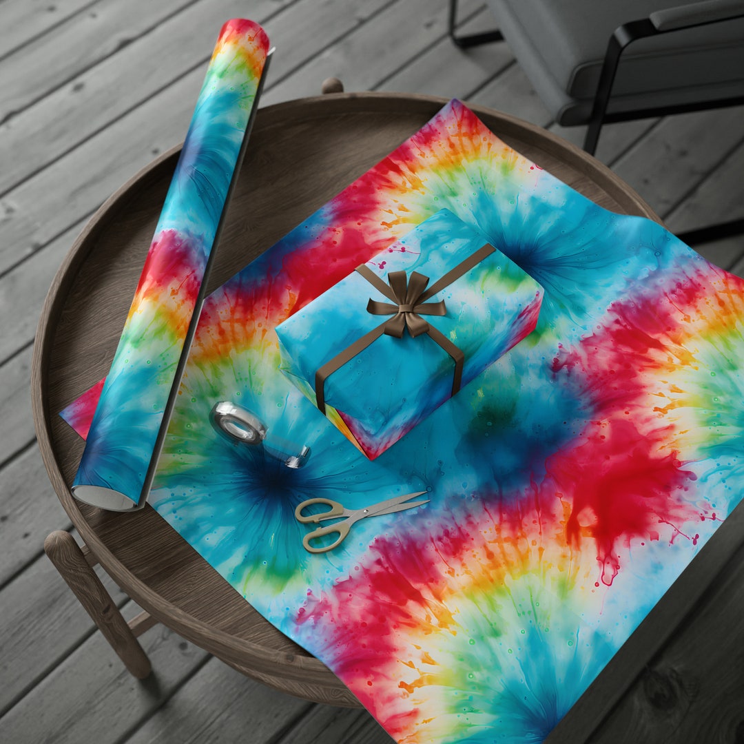 Tie-dye Wrapping Paper Rolls, Christmas / Birthday Gift Wrap Rolls ...