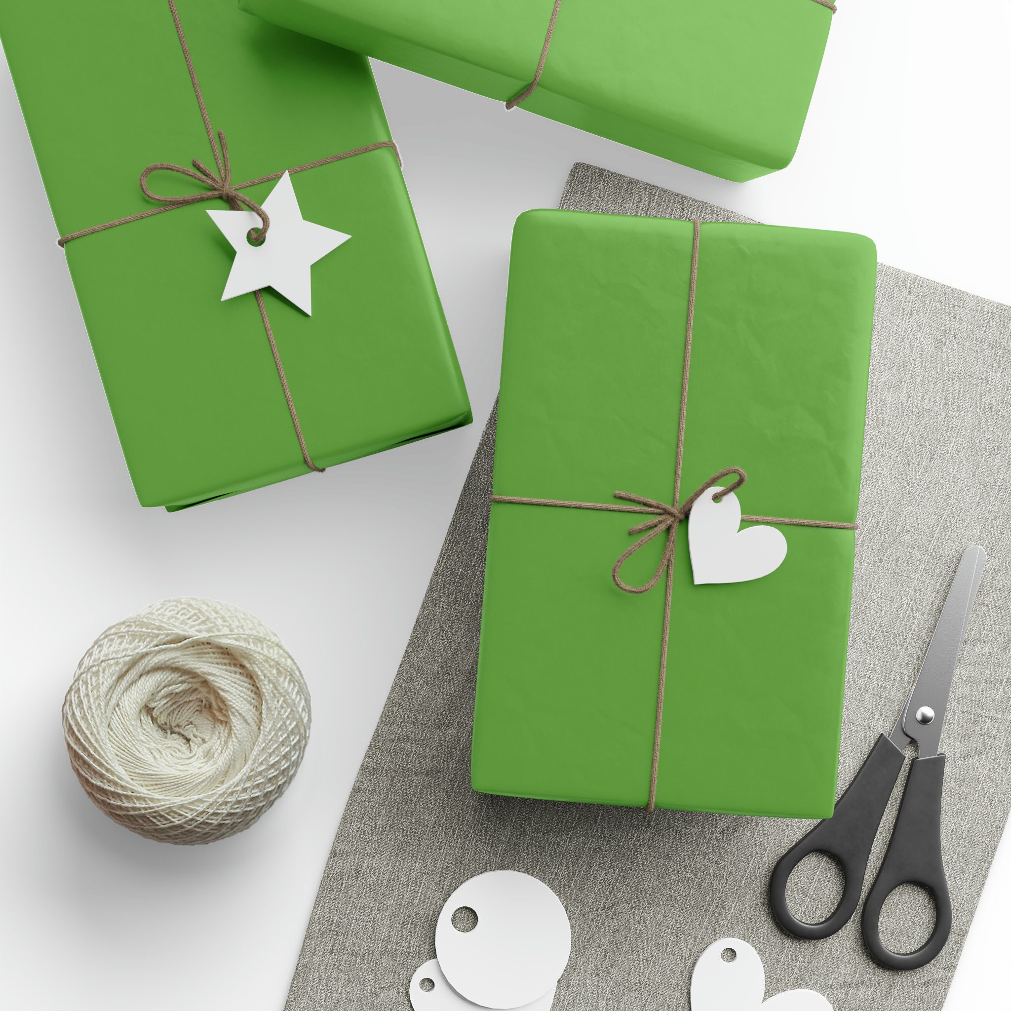 Simple Solid Lime Green Wrapping Paper Plain Lime Green Holiday ...