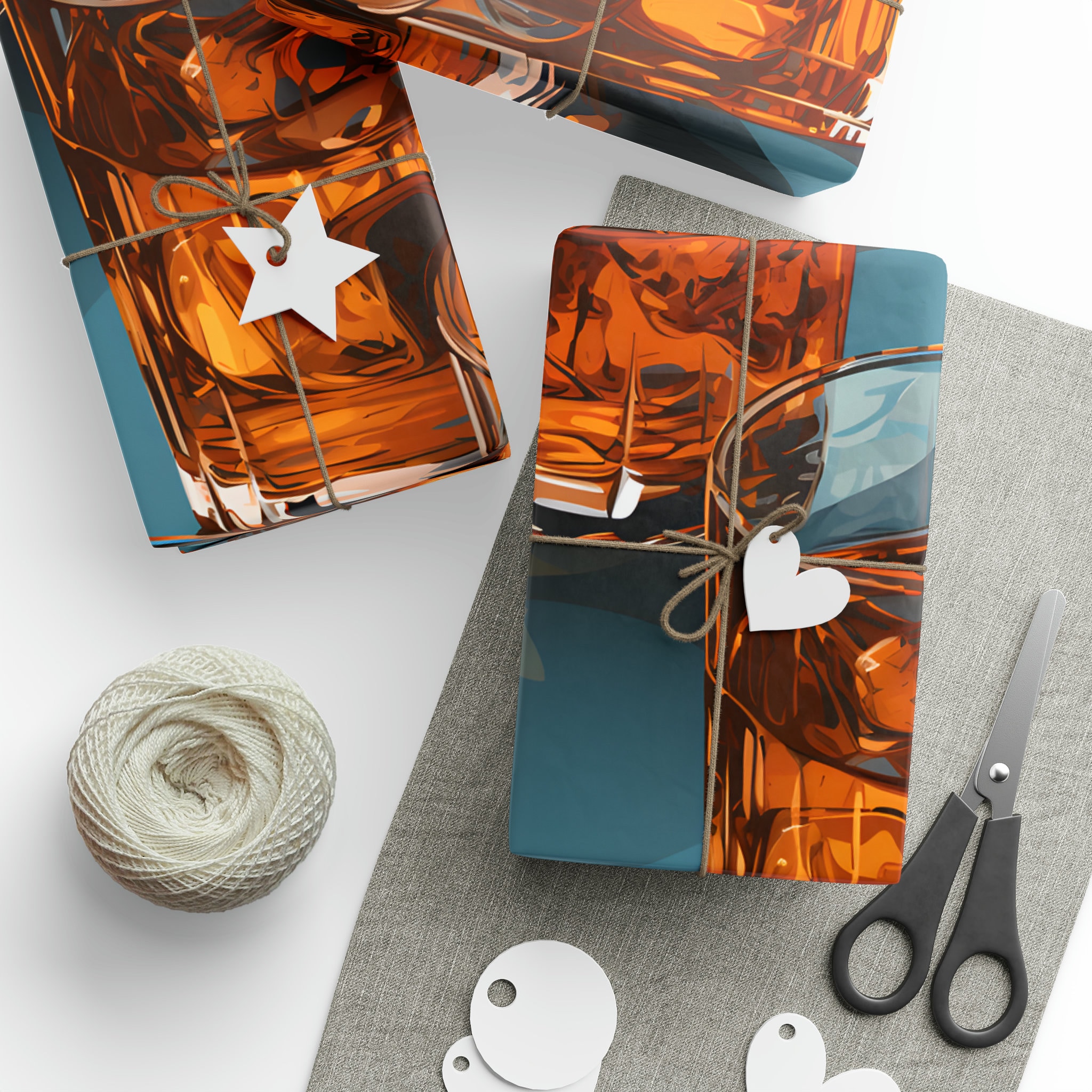 Whiskey Lover Wrapping Paper, Scotch Gift Wrap Rolls, Bourbon Gift Wrap ...