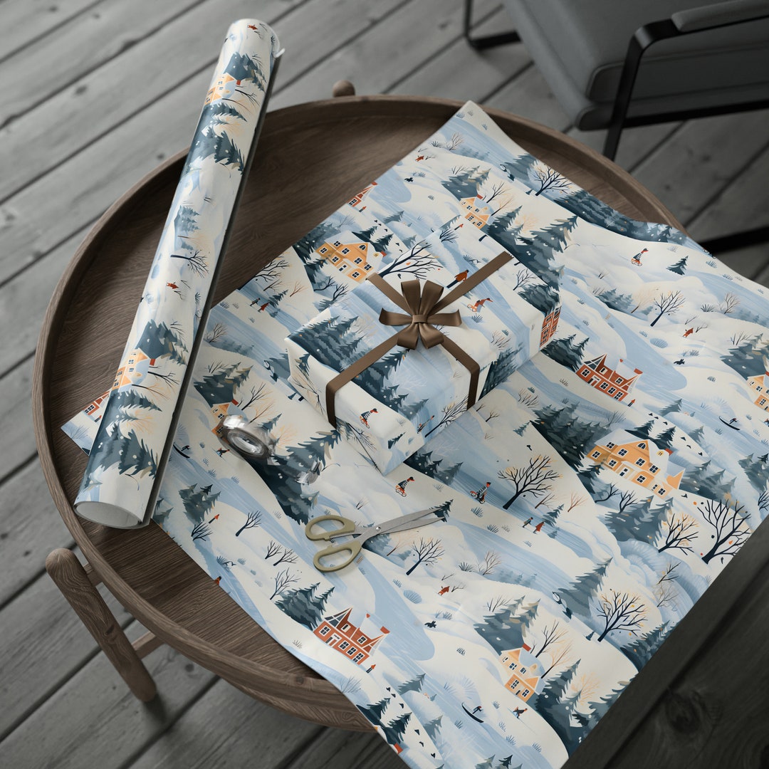 Winter Wonderland Wrapping Paper Rolls, Elegant Gift Wrap, Snowy ...
