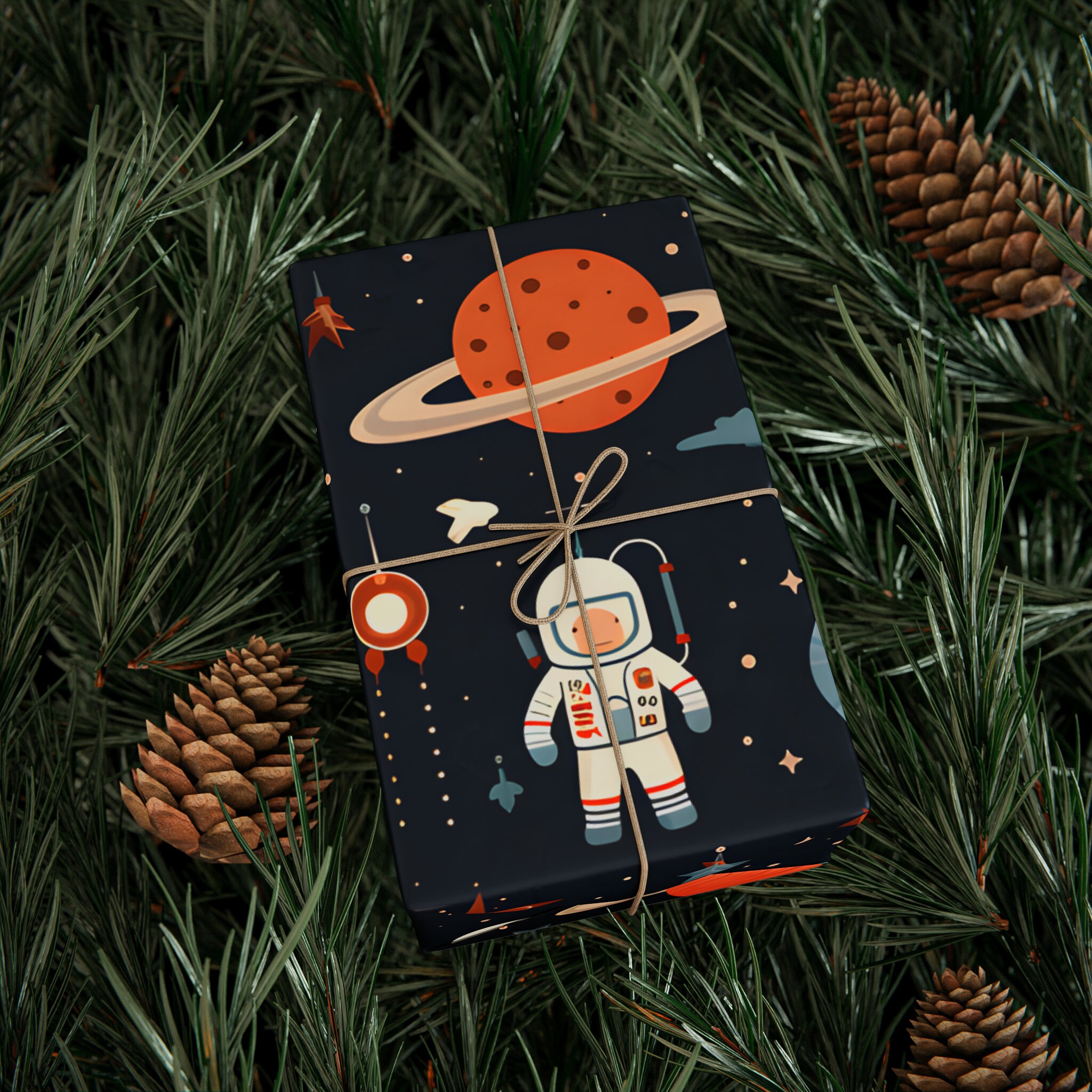 Space Themed Wrapping Paper Astronaut Themed Gift Wrap - Etsy