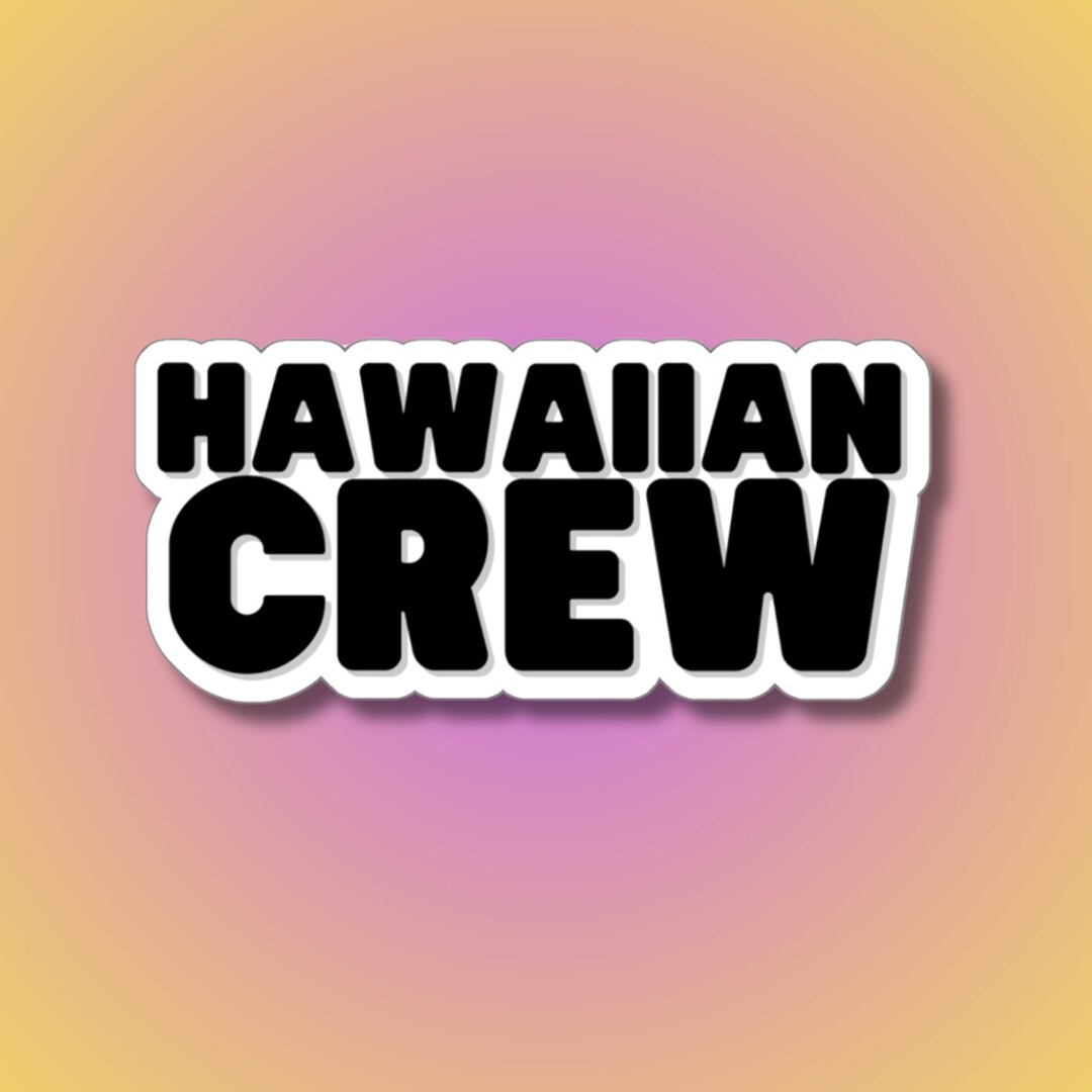 Hawaiian Crew Sticker, Hawaiian Airlines Crew Flight Attendant Gifts ...