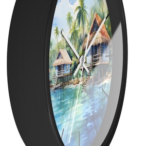 Fiji Wall Clock, Tropical Paradise Clock, Gifts for Travelers, Gifts ...
