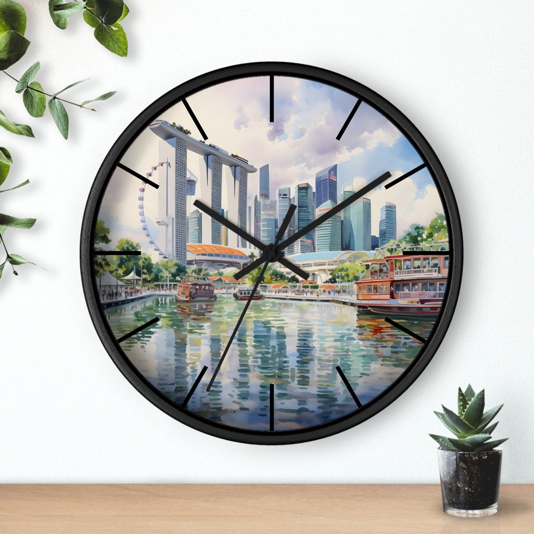 Singapore Wall Clock Marina Bay Sands Clock Gifts for - Etsy