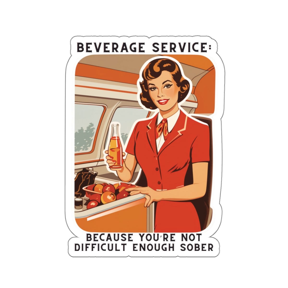 Flight Attendant Sticker, Flight Attendant Humor, Beverage Service ...
