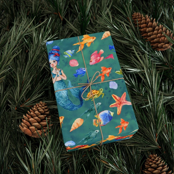 Mermaid Wrapping Paper - Etsy