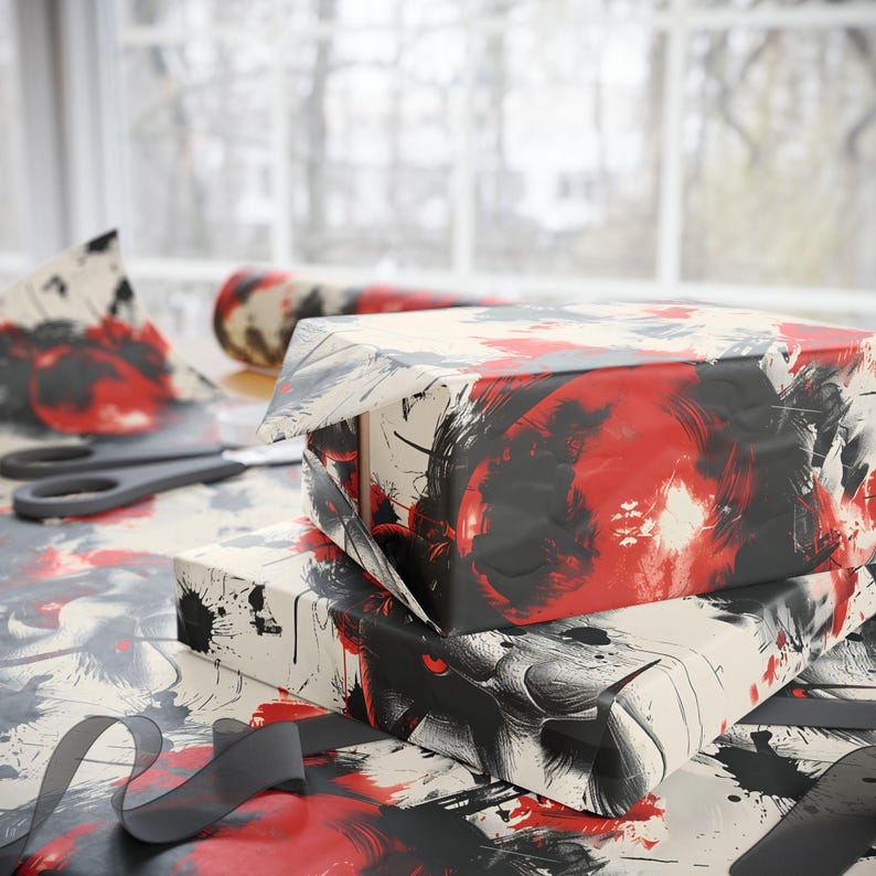 Pennywise the Clown Wrapping Paper, Clown Horror Gift Wrap, Creepy Evil ...