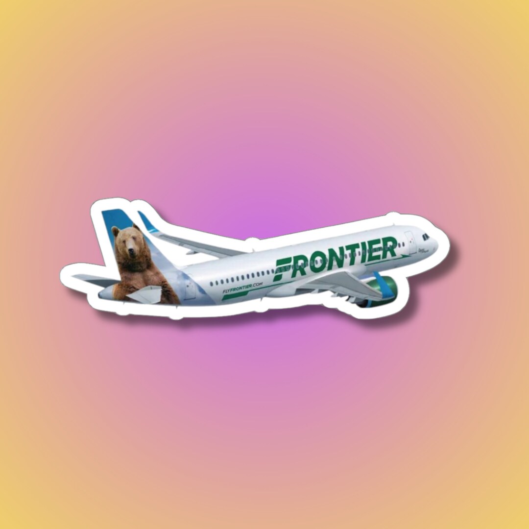 Frontier Airlines Airplane Sticker, F9 Sticker, Pilot Sticker, Flight ...