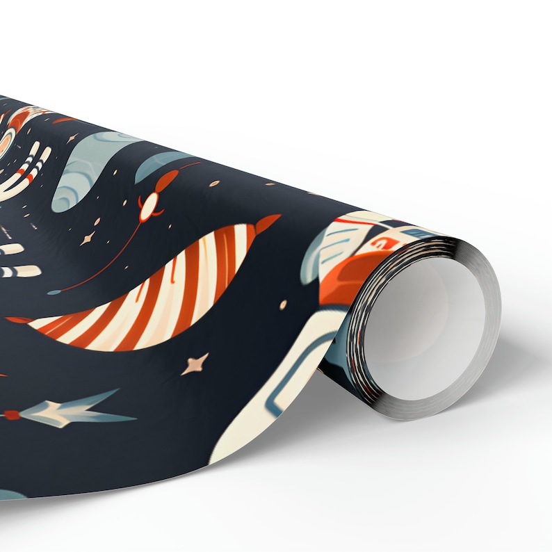 Space Themed Wrapping Paper Astronaut Themed Gift Wrap - Etsy