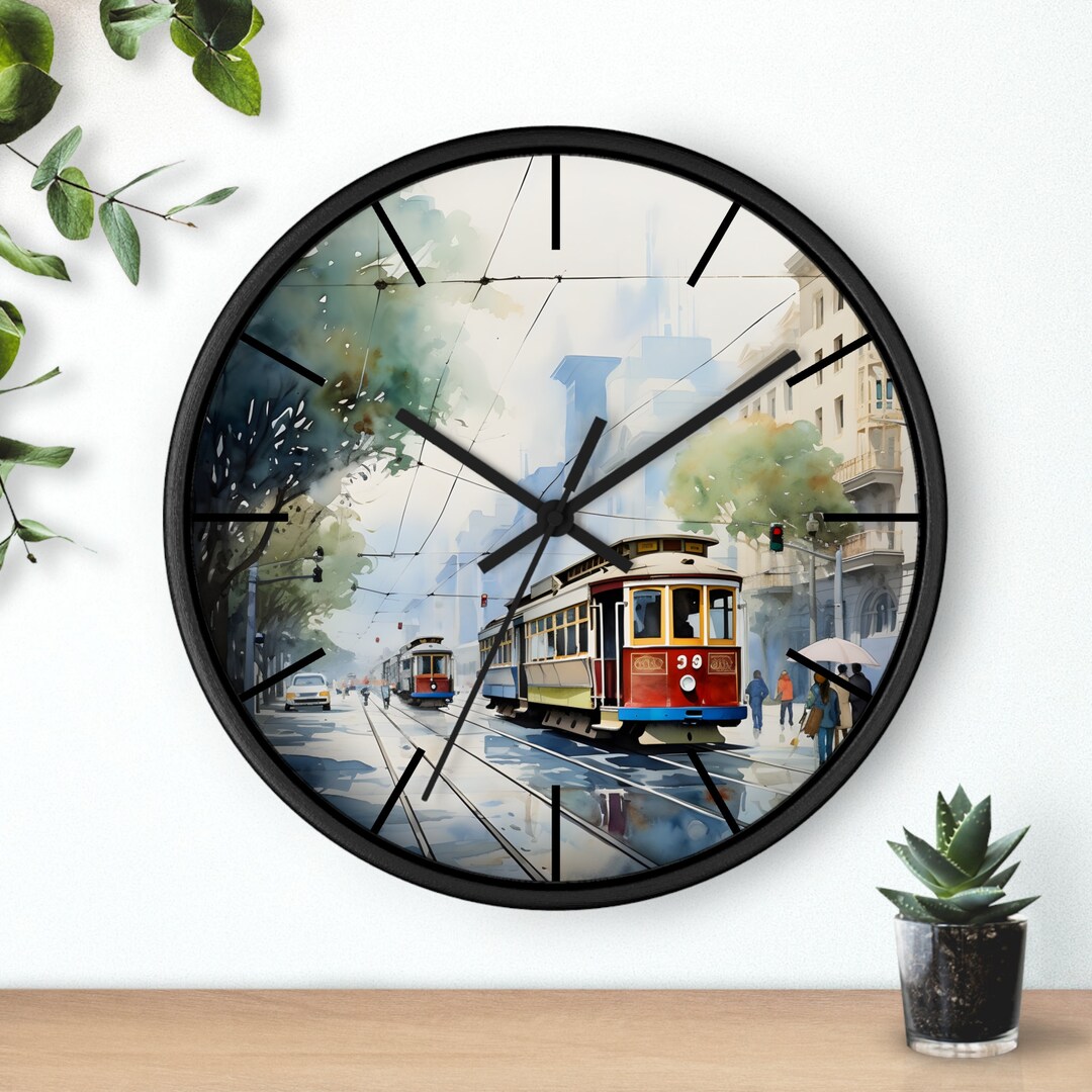 San Francisco Wall Clock Cable Car Clock Gifts for - Etsy