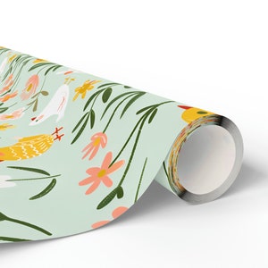 Easter Wrapping Paper, Yellow Chicks Gift Wrap, Springtime Wrapping ...
