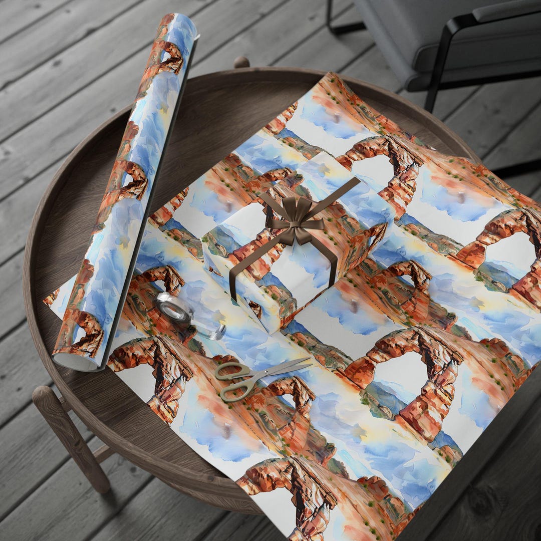 Utah Arches National Park Gift Wrap, Delicate Arch Wrapping Paper ...