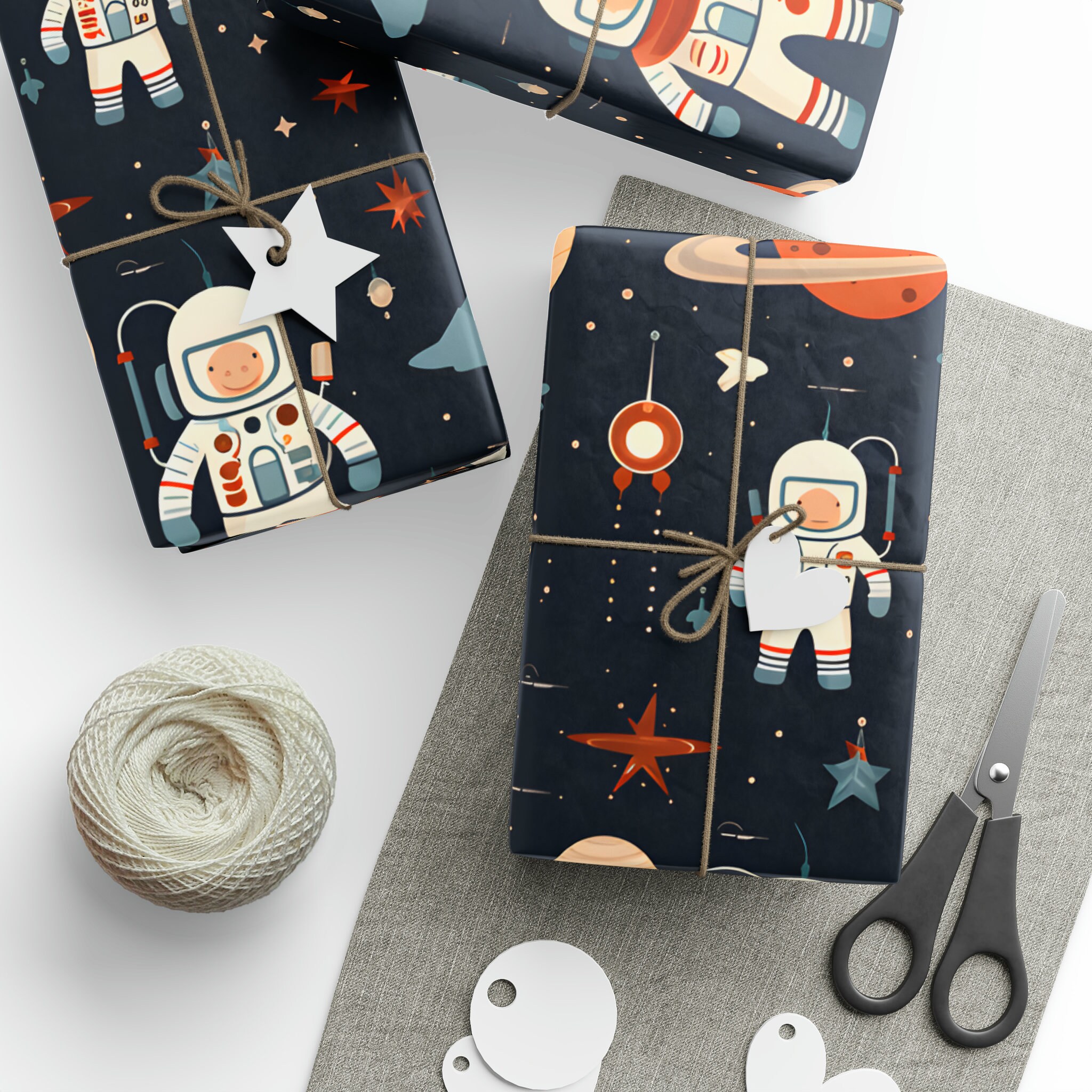 Space Themed Wrapping Paper Astronaut Themed Gift Wrap - Etsy