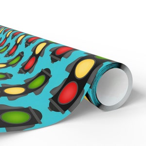Traffic Light Wrapping Paper, Traffic Party Gift Wrap, Road Sign Gift ...