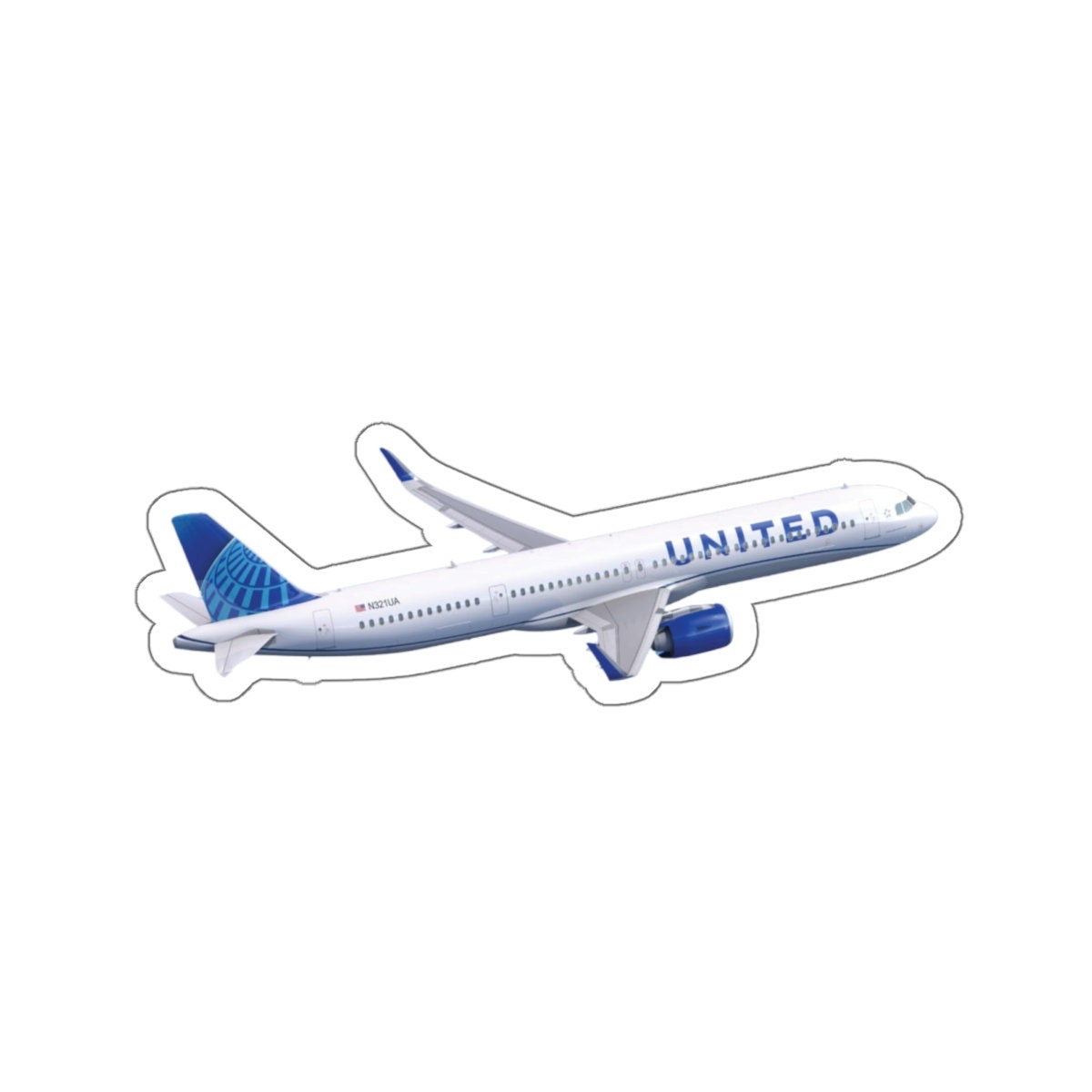 United Airlines Airplane Sticker, UAL New Livery Sticker, Pilot Sticker ...