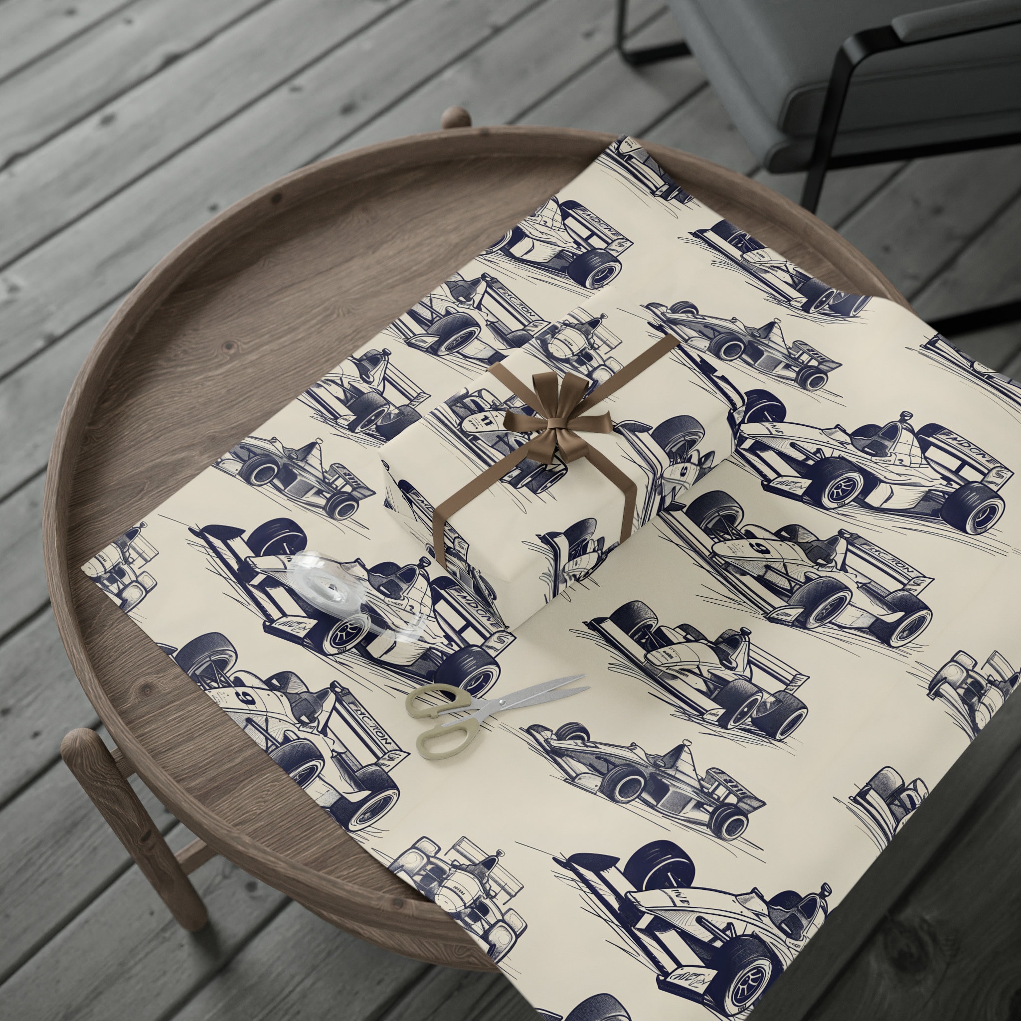 Race Car Sketch Wrapping Paper for Kids Parties, Birthdays, Christmas ...