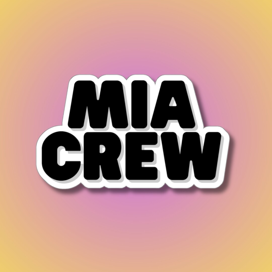MIA Crew Sticker, Miami Crew Flight Attendant Gifts for Cabin Crew ...