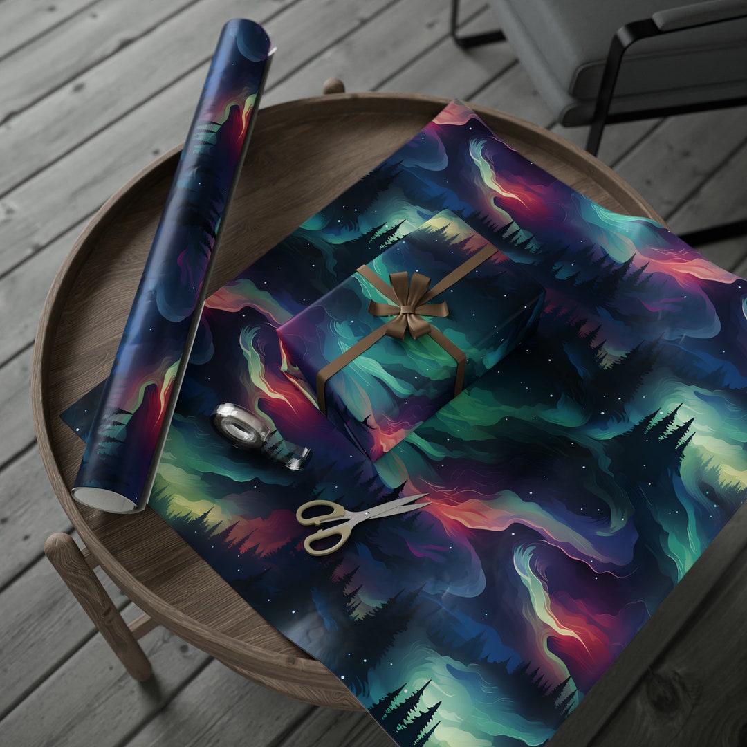 Northern Lights Aurora Borealis Themed Christmas Holiday Winter ...