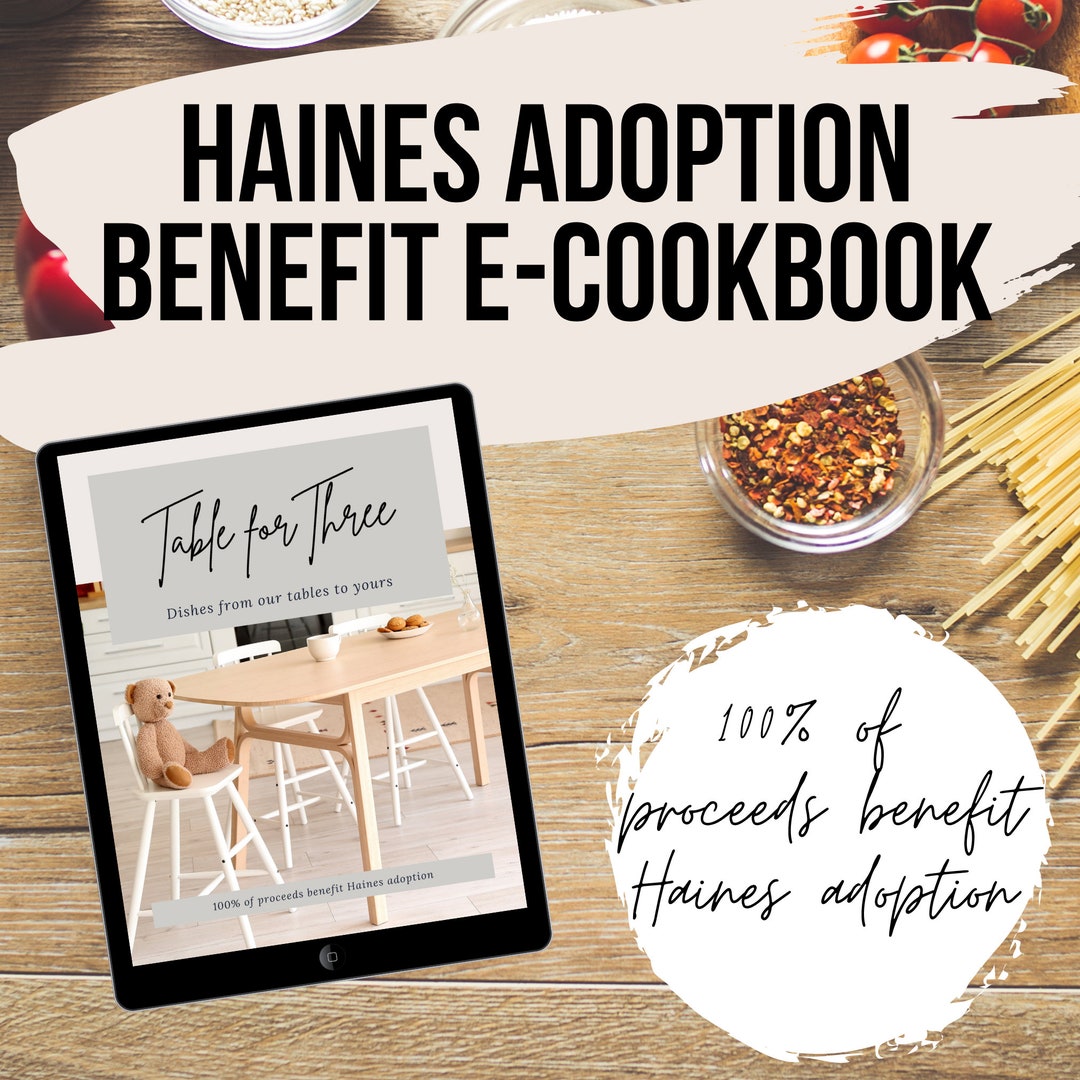 ADOPTION FUNDRAISER: Table for Three Digital Cookbook - Etsy