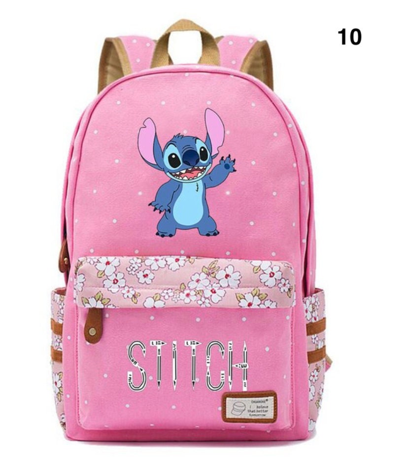 Disney Stitch Kids School Book Bags Women Backpack sold by Tearful ...