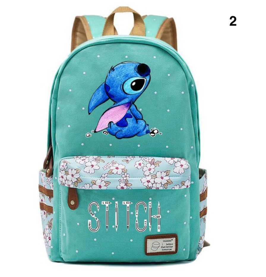 Disney Stitch Kids School Book Bags Women Backpack sold by Tearful ...