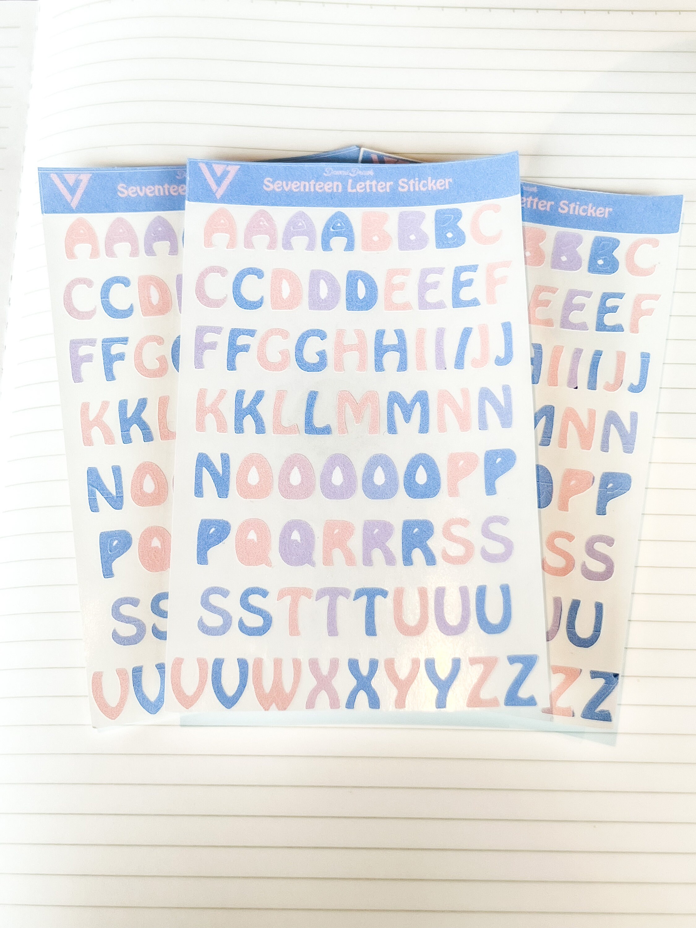 Kpop Boy Group Letter Sticker Sheet - BTS SEVENTEEN NCT Inspired ...
