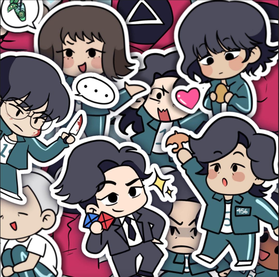 K-drama Squid Players Stickers Season 1 | 456 | Frontmen | Decal ...