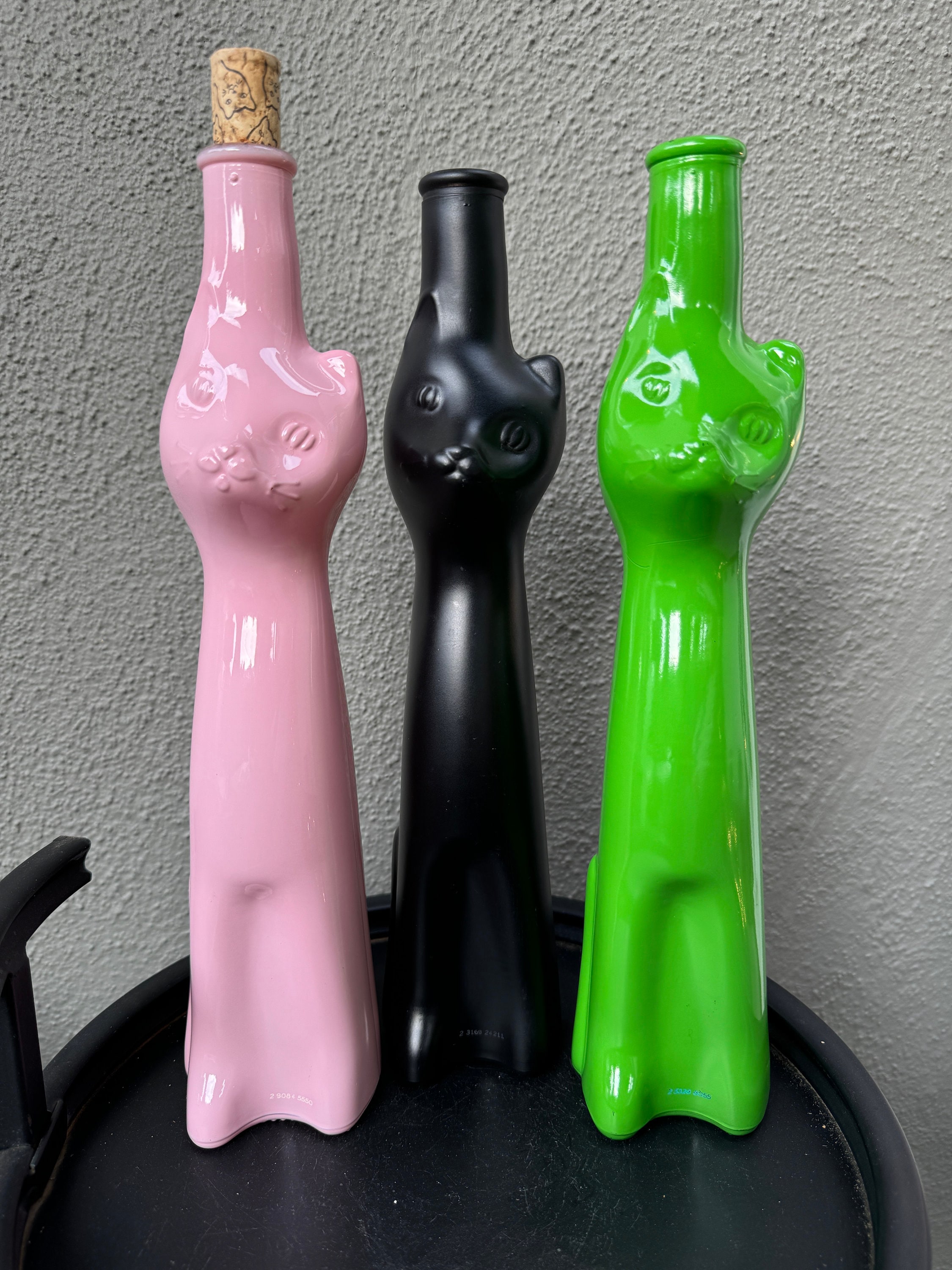 Happy Cat Wine Bottles Great Colors They Look Great MEOW - Etsy