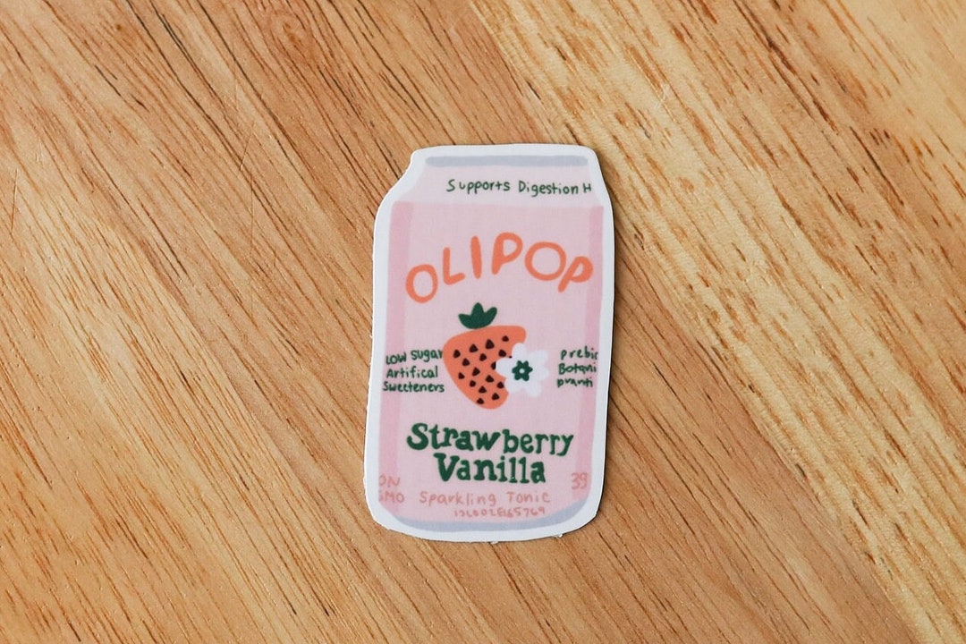 Olipop Strawberry Vanilla Sticker - Etsy