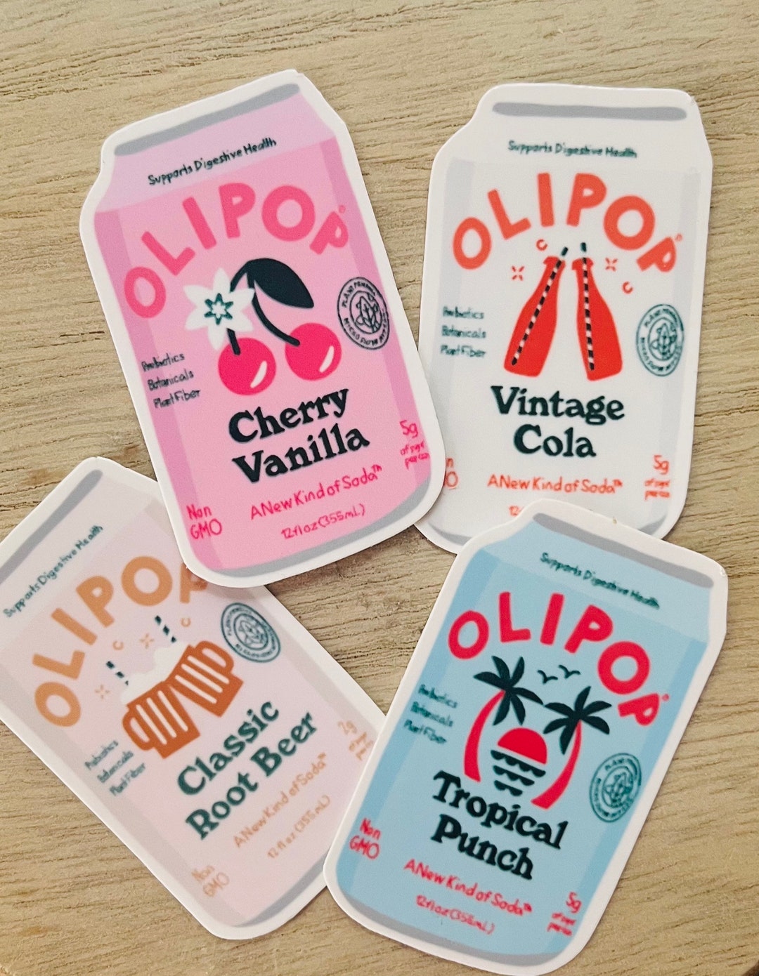 Olipop Various Flavors Stickers - Etsy