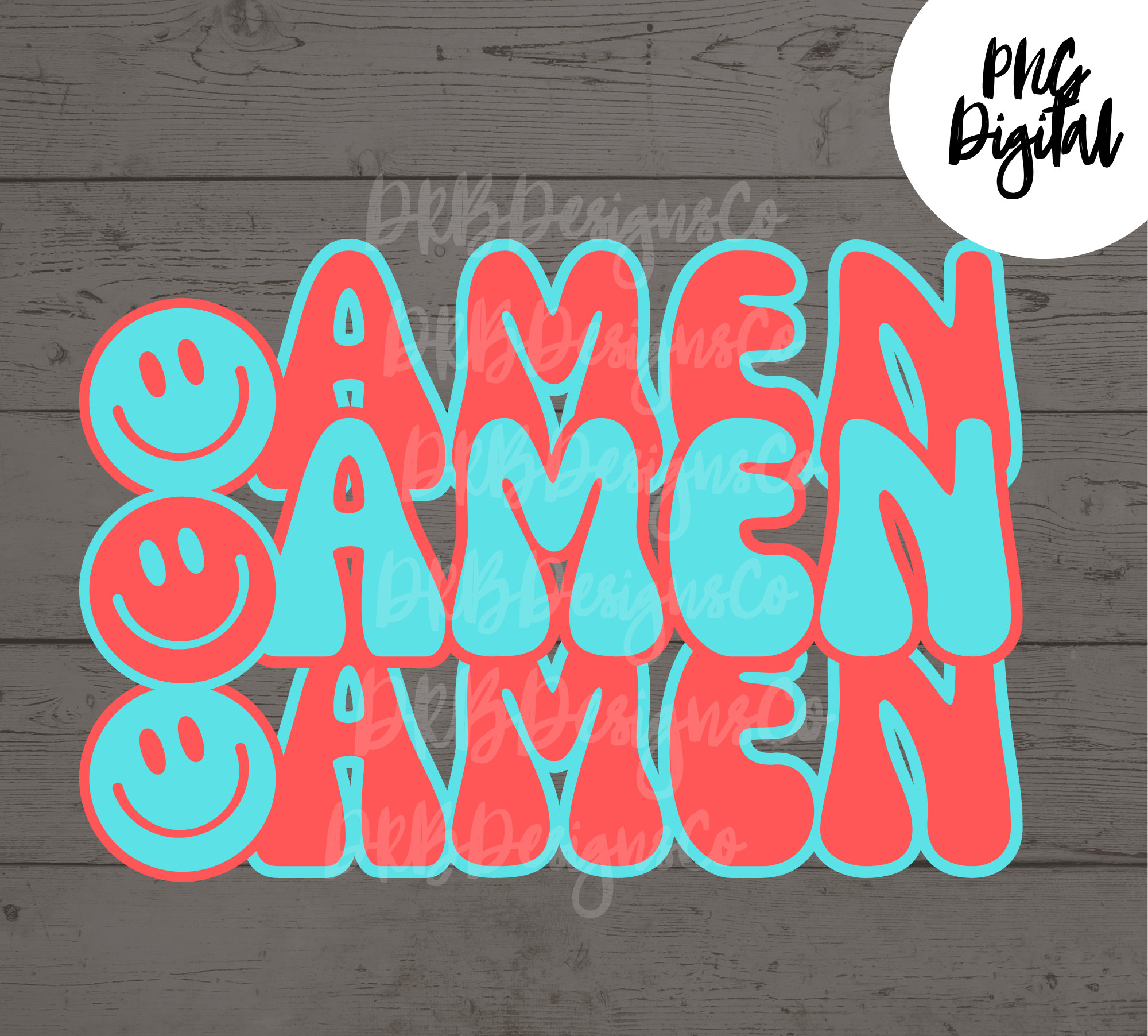 Amen Smile Face PNG Digital Download Sublimation Printable - Etsy