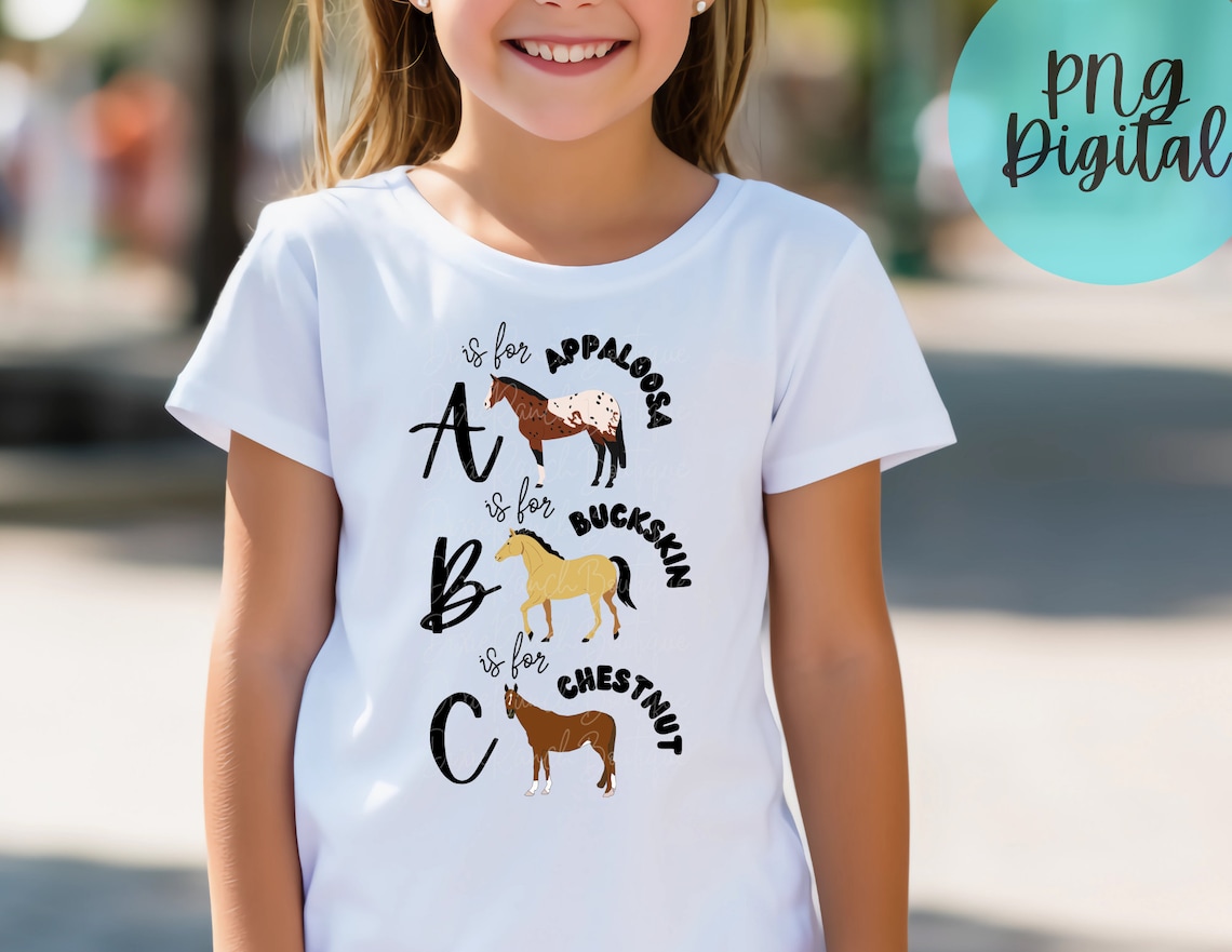 Equestrian ABC Horses Alphabet PNG, Kids Nursery Decor (digital ...