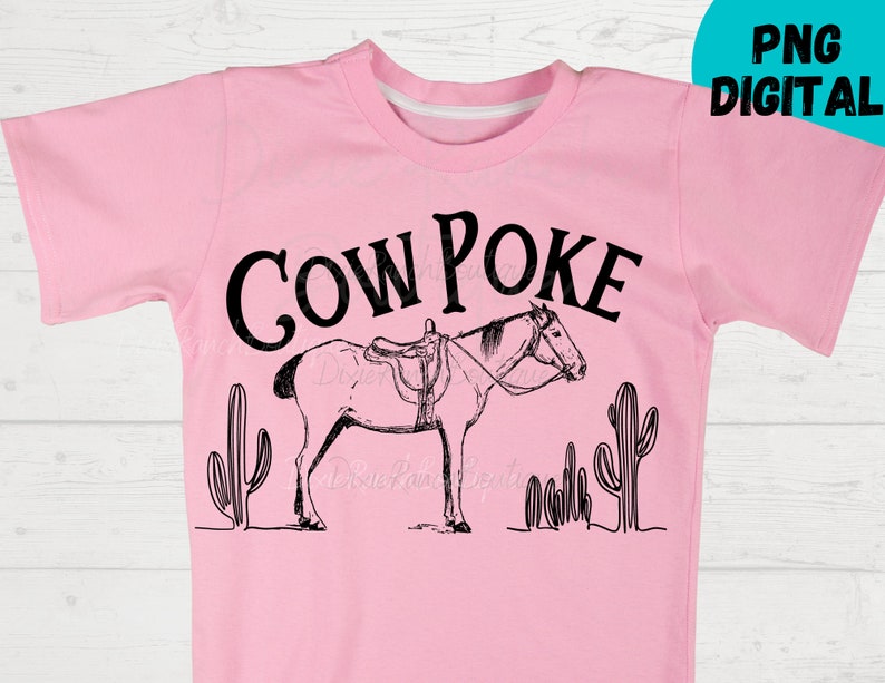 Western Cow Poke Cow Horse PNG Digital Download Printable - Etsy