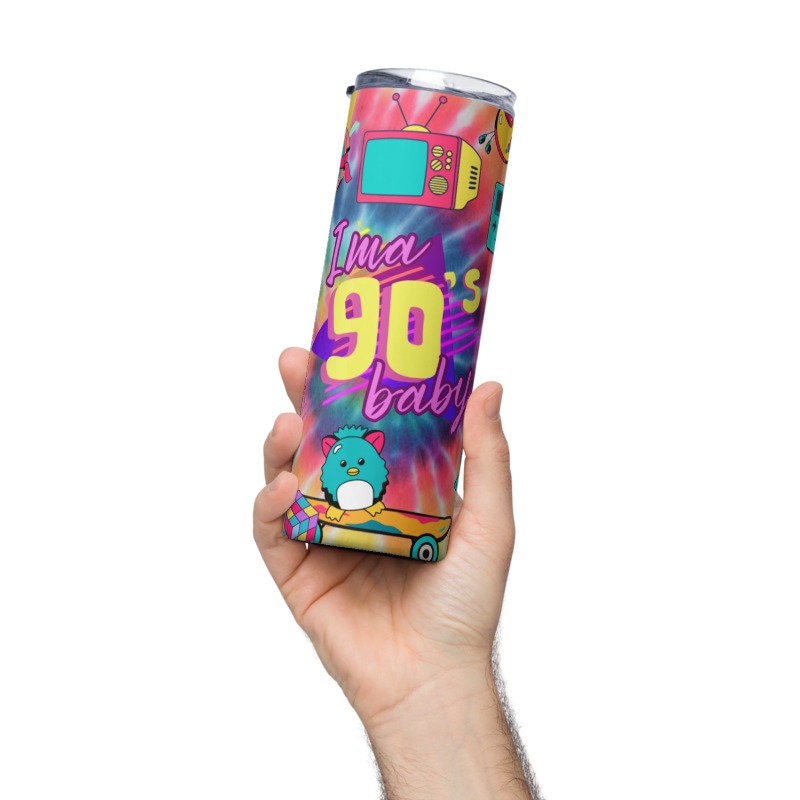 Ima 90s Baby Nostalgic 20oz Tie Dye Tumbler Wrap PNG Sublimation Design ...