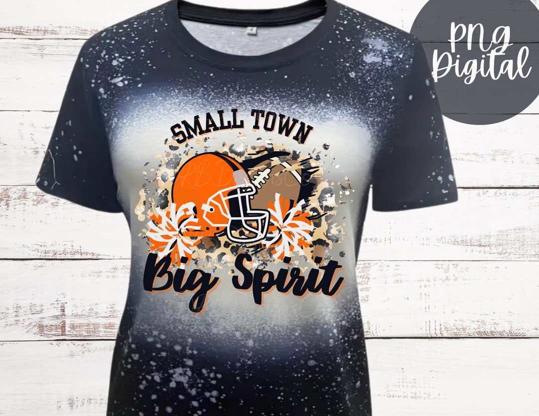 Small Town Big Spirit Football Sublimation Design (PNG Digital) - Etsy